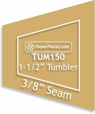 1.5in Tumbler Acrylic Ruler with 3/8 in Seam Allowance From Paper ...